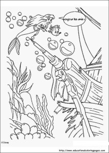 The Little Mermaid Coloring sheets - Educational Fun Kids Coloring ...